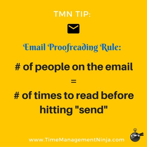 TMN Tip: Email Proofreading Rule – Time Management Ninja