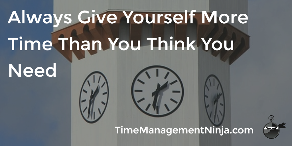Always Give Yourself More Time Than You Think You Need – Time ...